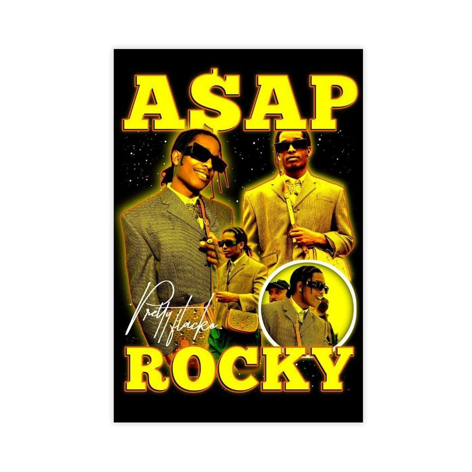 A$AP Poster Rocky RAP HD Print Music Canvas Posters for Room Aesthetic ...