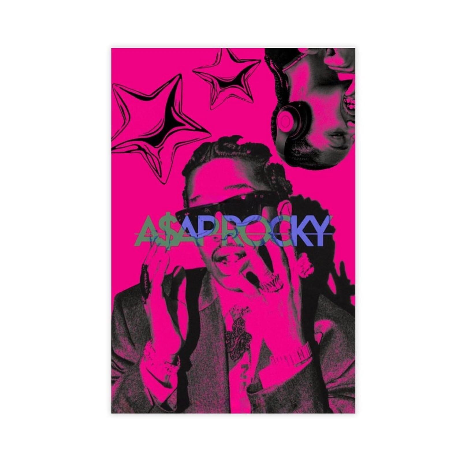 A$AP Poster Rocky RAP HD Print Music Canvas Posters for Room Aesthetic ...