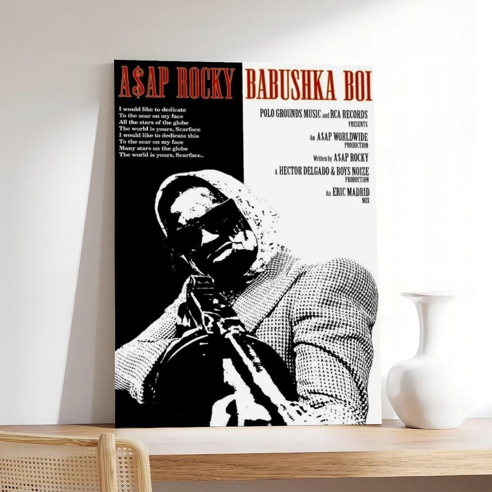 A$AP Poster Rocky RAP HD Print Music Canvas Posters for Room Aesthetic ...