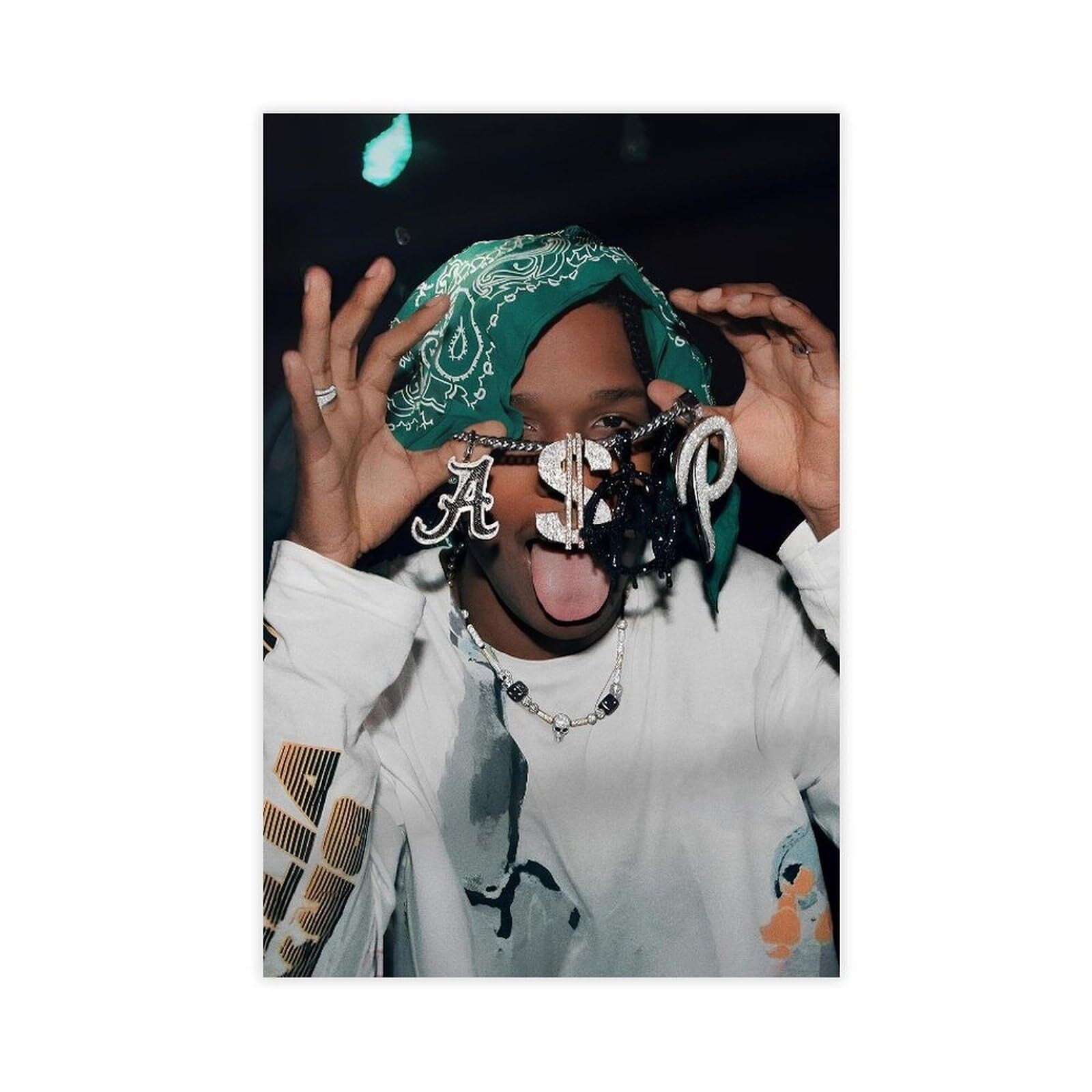 A$AP Poster Rocky RAP HD Print Music Canvas Posters for Room Aesthetic ...
