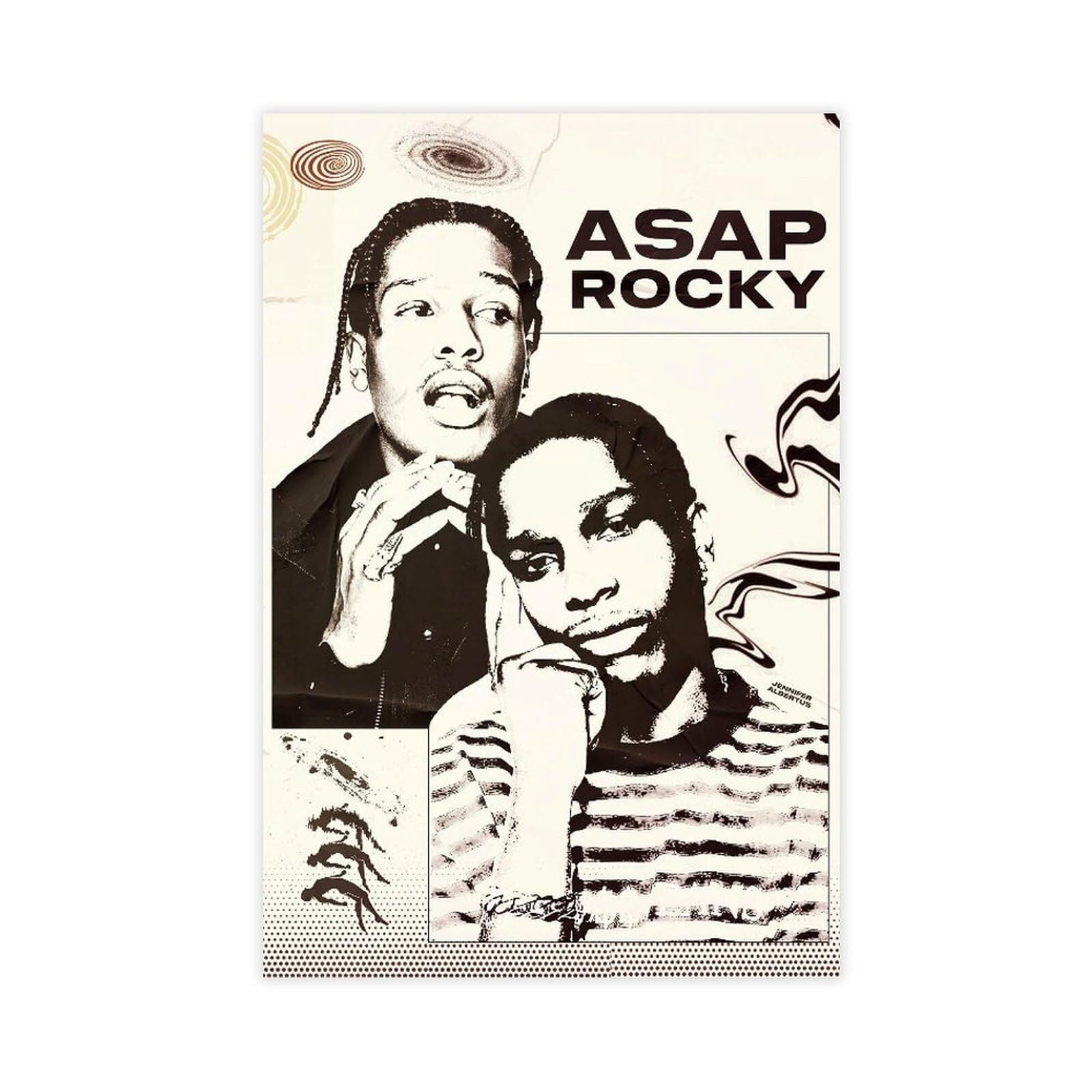 A$AP Poster Rocky RAP HD Print Music Canvas Posters for Room Aesthetic ...