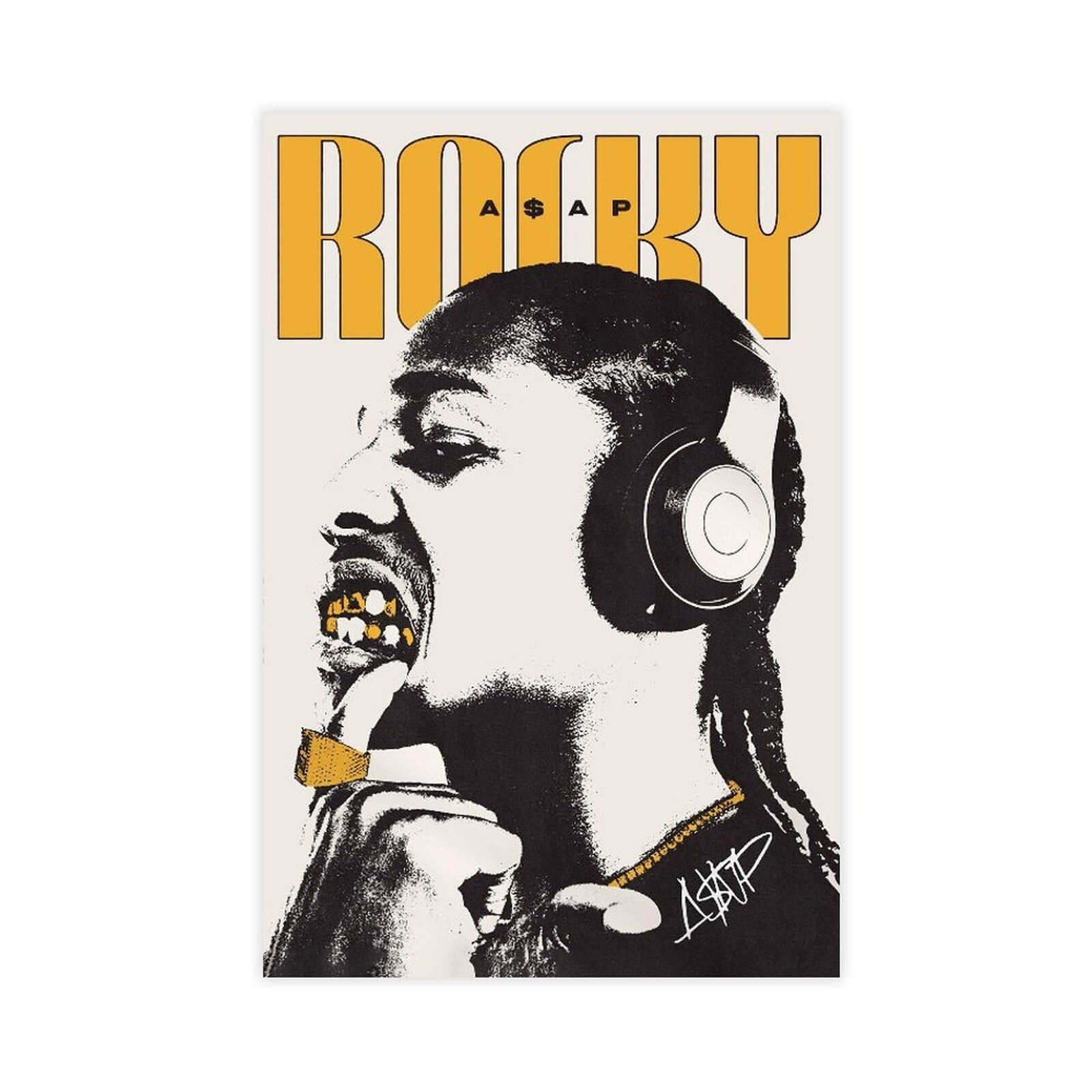 A$AP Poster Rocky RAP HD Print Music Canvas Posters for Room Aesthetic ...