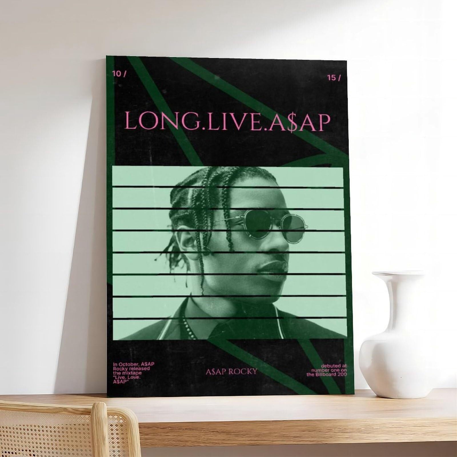 A$AP Poster Rocky RAP HD Print Music Canvas Posters for Room Aesthetic ...