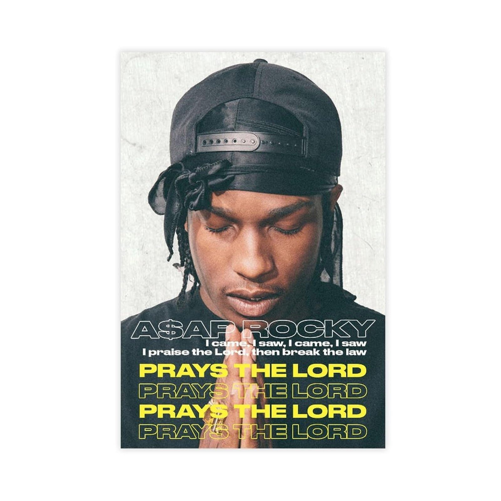A$AP Poster Rocky RAP HD Print Music Canvas Posters for Room Aesthetic ...