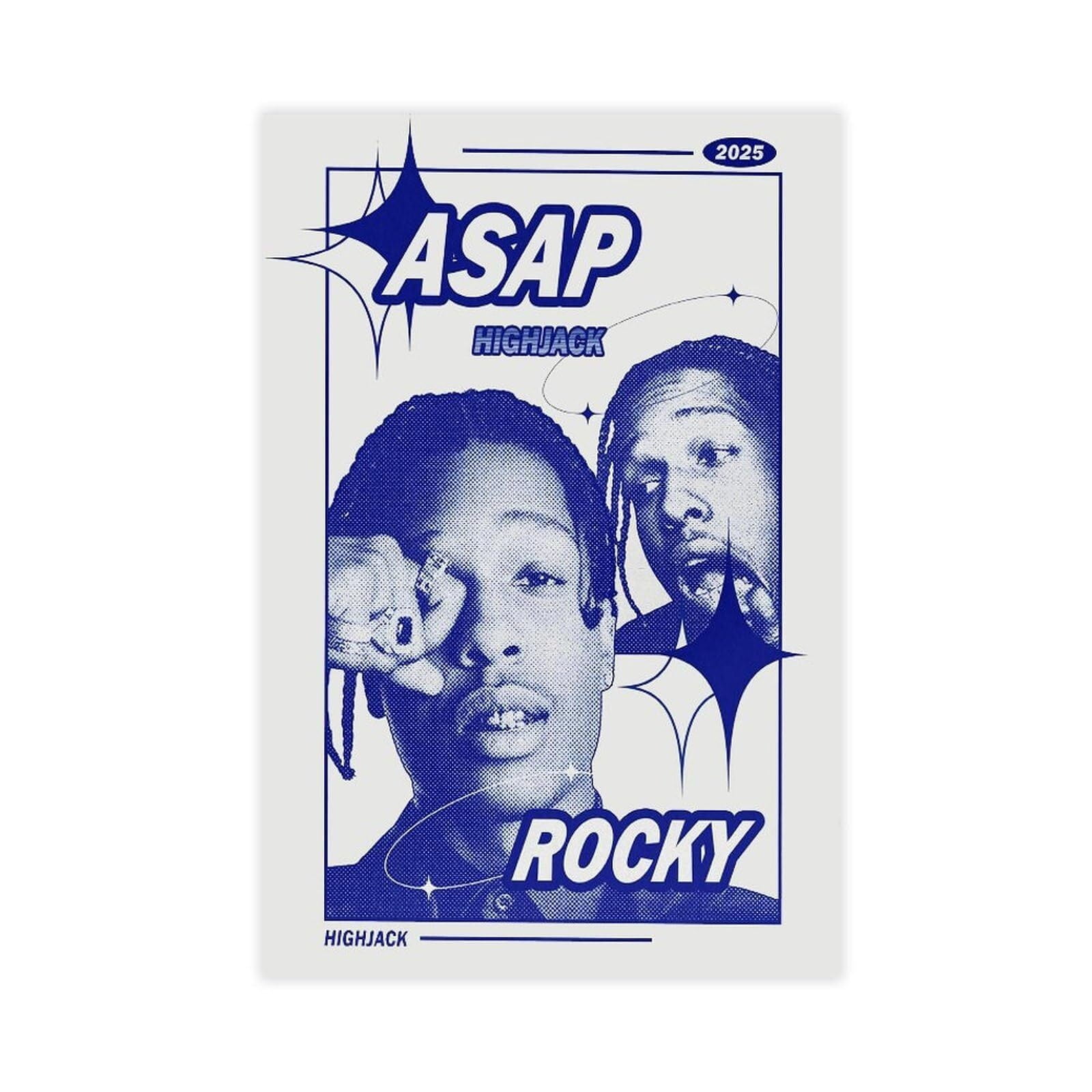 A$AP Poster Rocky RAP HD Print Music Canvas Posters for Room Aesthetic ...