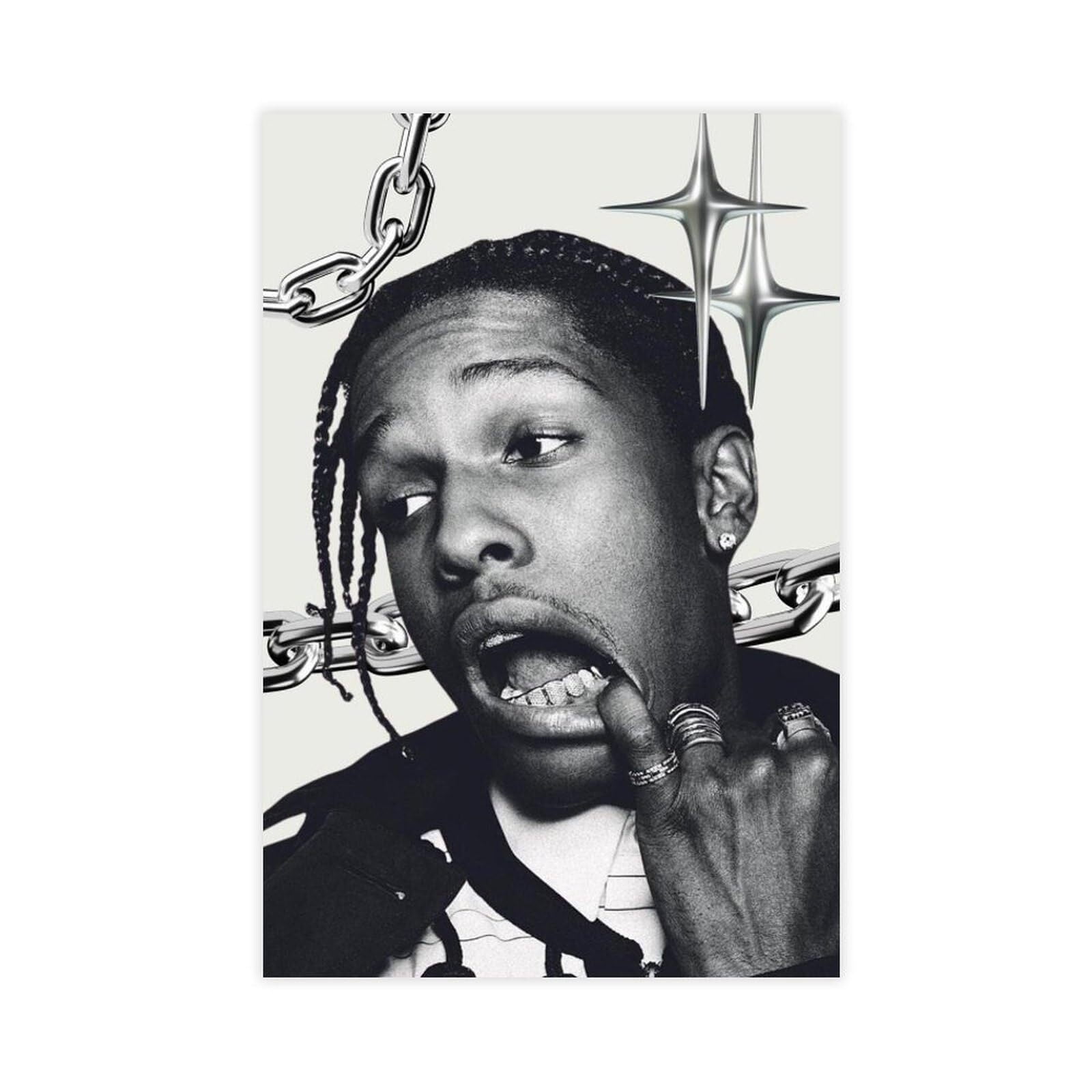 A$AP Poster Rocky RAP HD Print Music Canvas Posters for Room Aesthetic ...