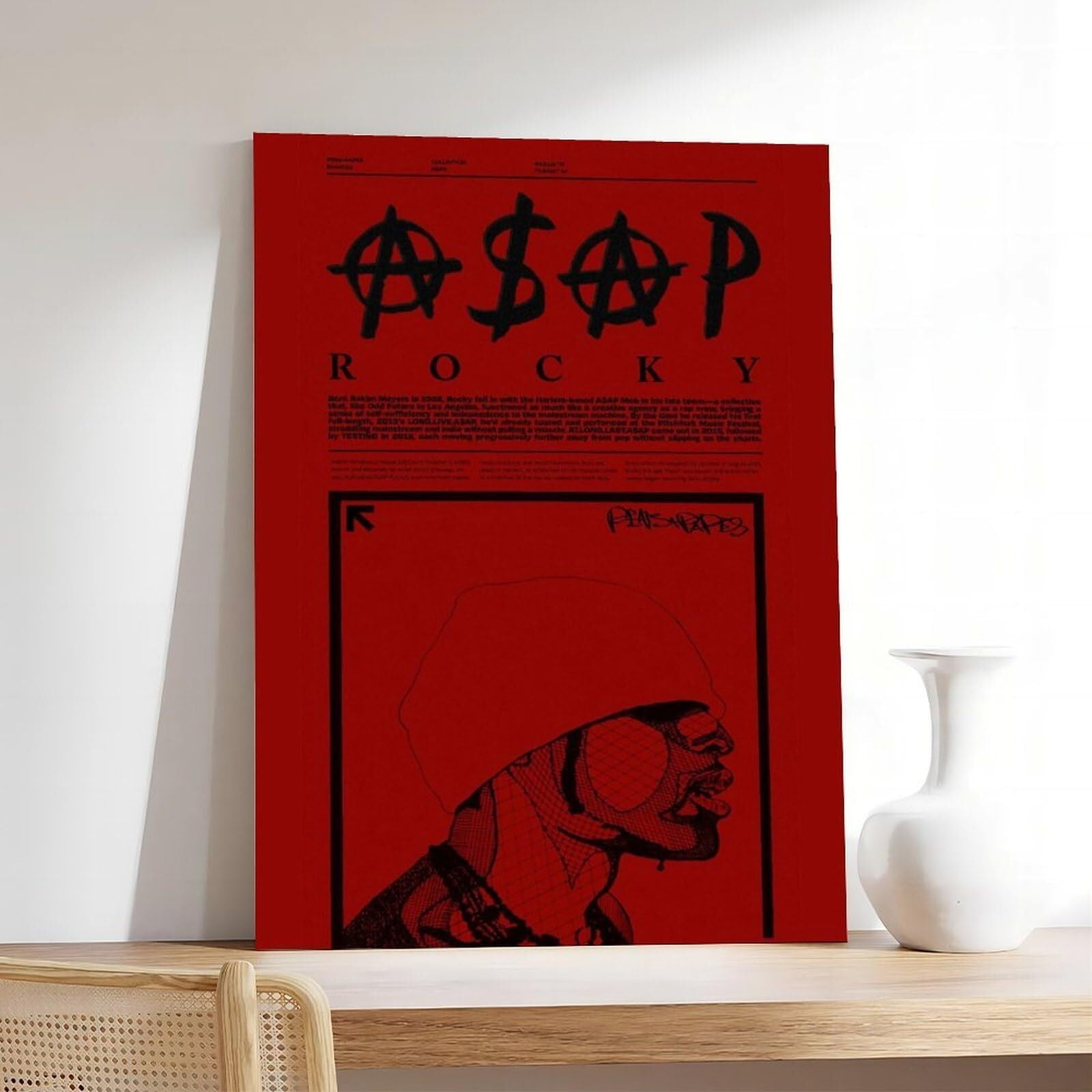 A$AP Poster Rocky RAP HD Print Music Canvas Posters for Room Aesthetic ...