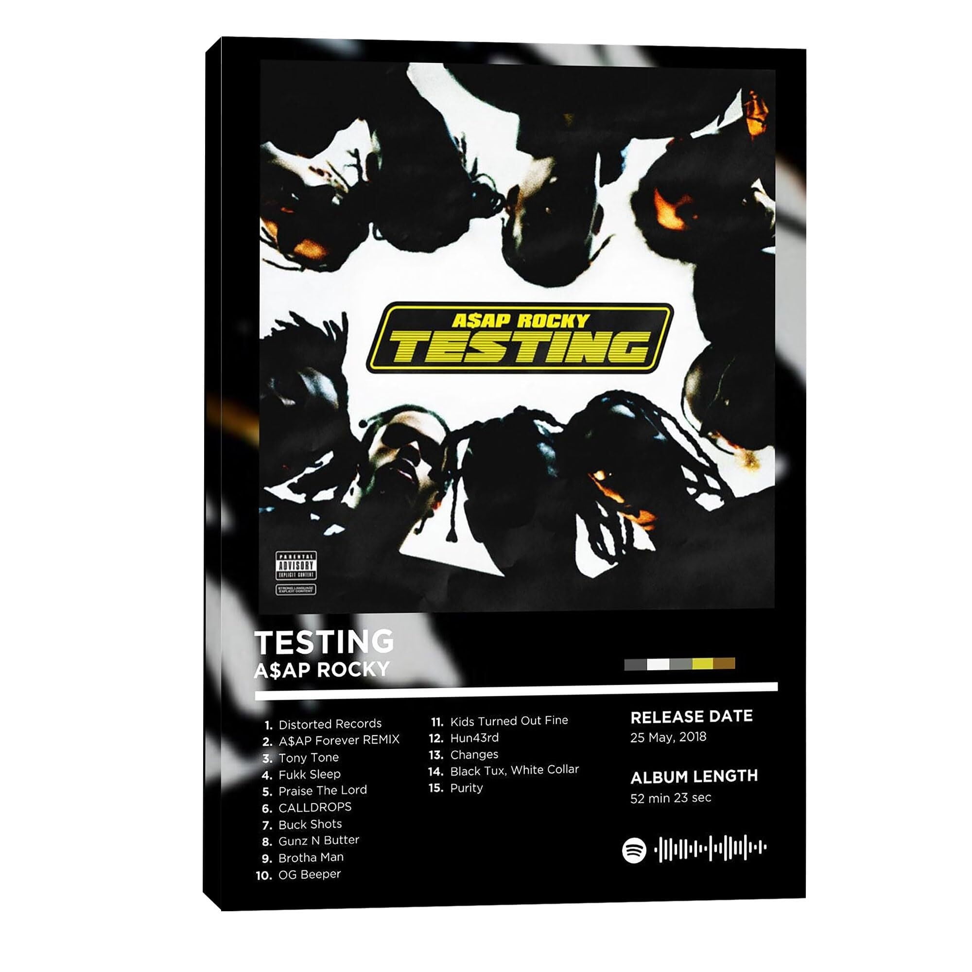 A$AP ROCKY Album Cover Poster, Rapper Posters, Hip Hop Poster, Album ...
