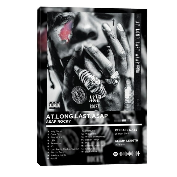 A$AP ROCKY Album Cover Poster, Rapper Posters, Hip Hop Poster, Album ...