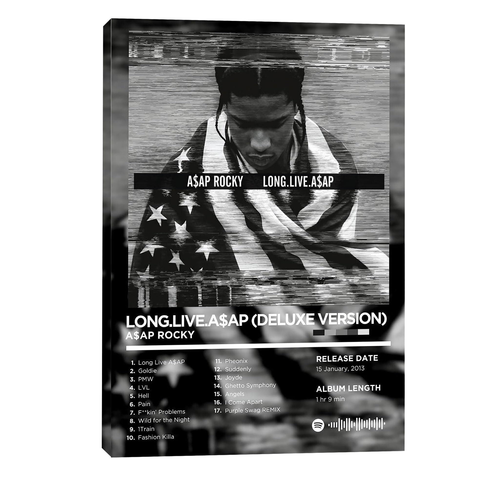 A$AP ROCKY Album Cover Poster, Rapper Posters, Hip Hop Poster, Album ...