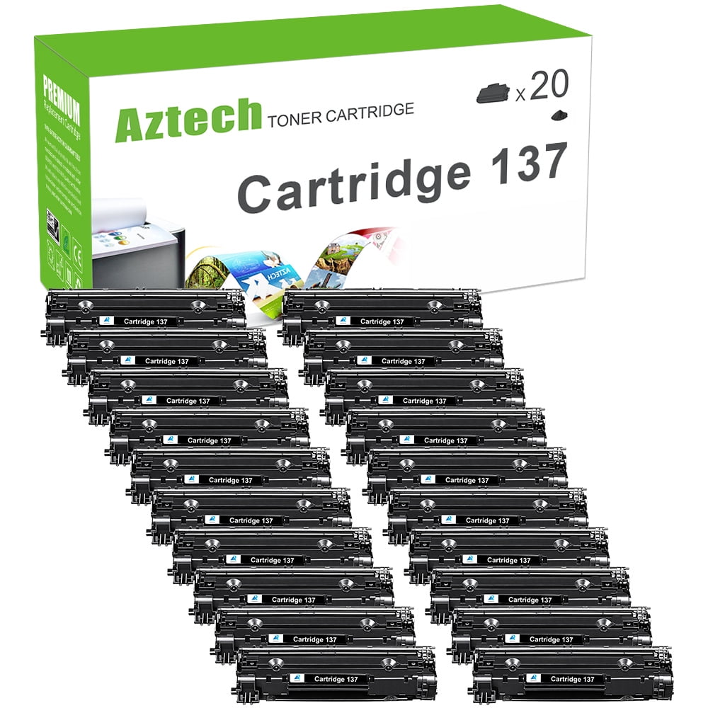 A AZTECH 20-Pack Compatible Toner Cartridge for Canon 137 Work with ...
