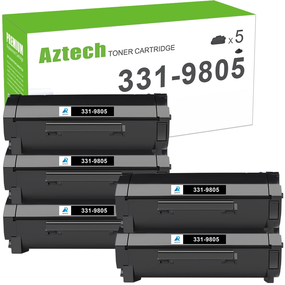 A AZTECH 5-Pack Compatible Toner Cartridge for Dell 331-9805 Laser ...