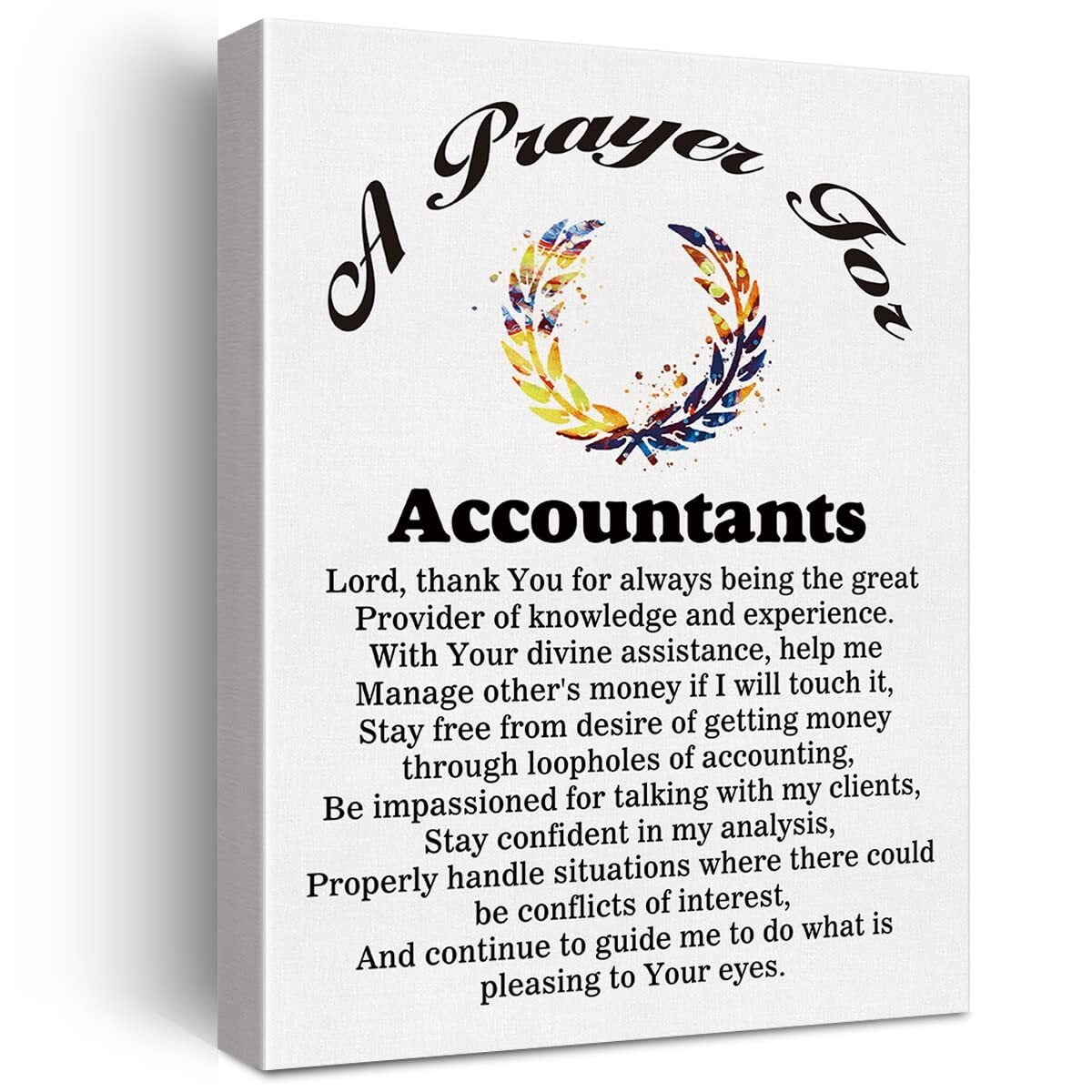 A Accountant's Prayer Canvas Home Wall Art Decor Accounting Gift ...