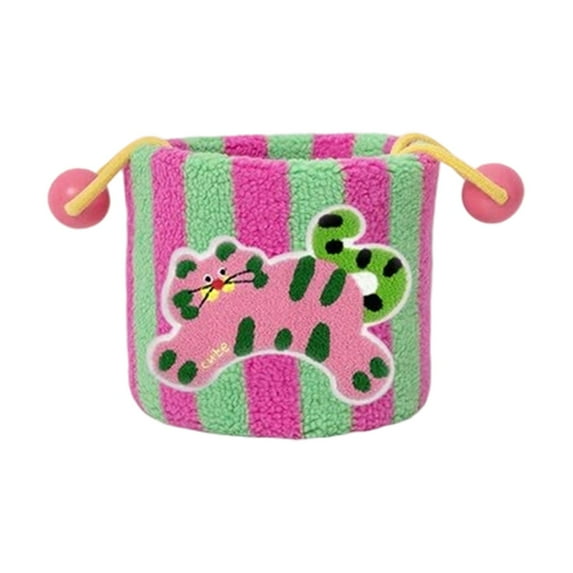 A Adorable Snack Storage Basket With Cotton Rope Handle Cat Design For ...