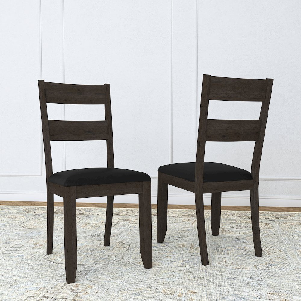 A-America Mariposa Ladderback Side Chair, with Upholstered Seat (2 pack ...