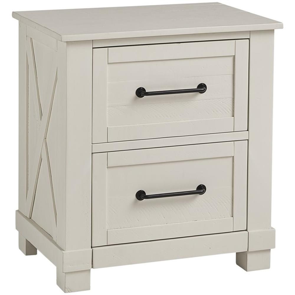 A-America Sun Valley 2-Drawer Solid Wood Bedroom Nightstand Light White ...