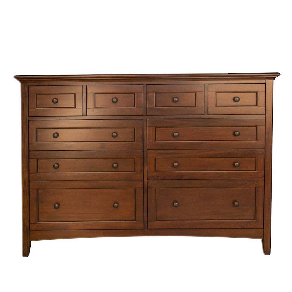 A-America Westlake 10 Drawer Master Dresser in Cherry Brown - Walmart.com