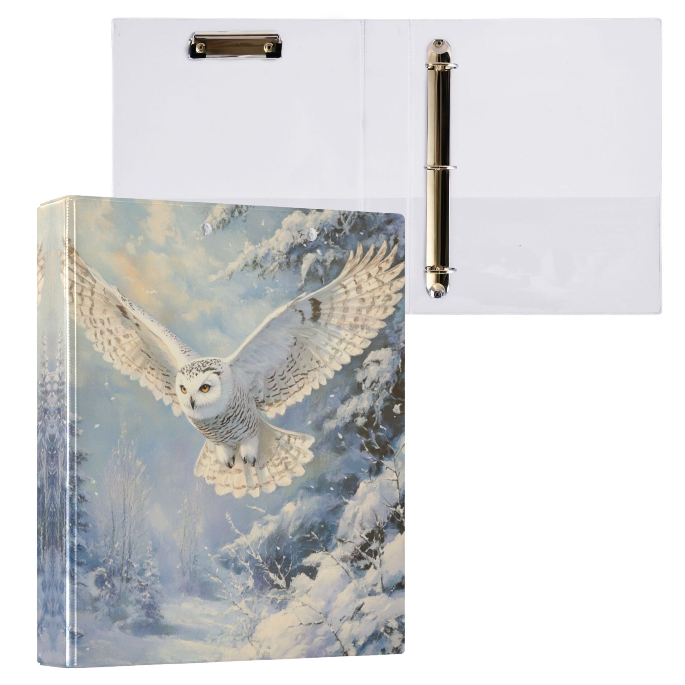 A Anowy Owl 3 Ring Hardcover Binders 1.5in Round Rings for Letter-Size ...