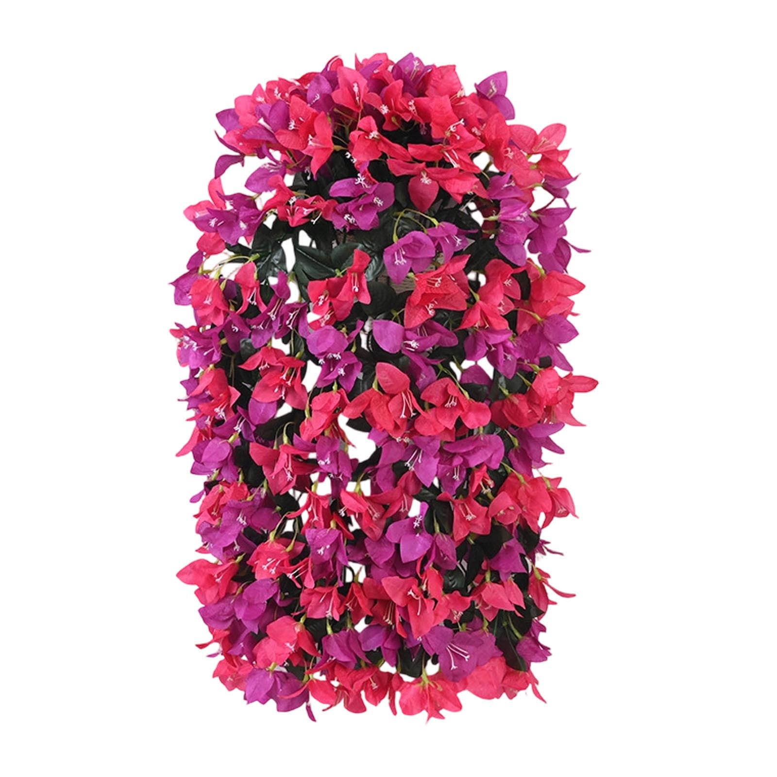A Artificial Flower Wall Hanging 12 Branch Fake Bougainvillea Vine Silk ...