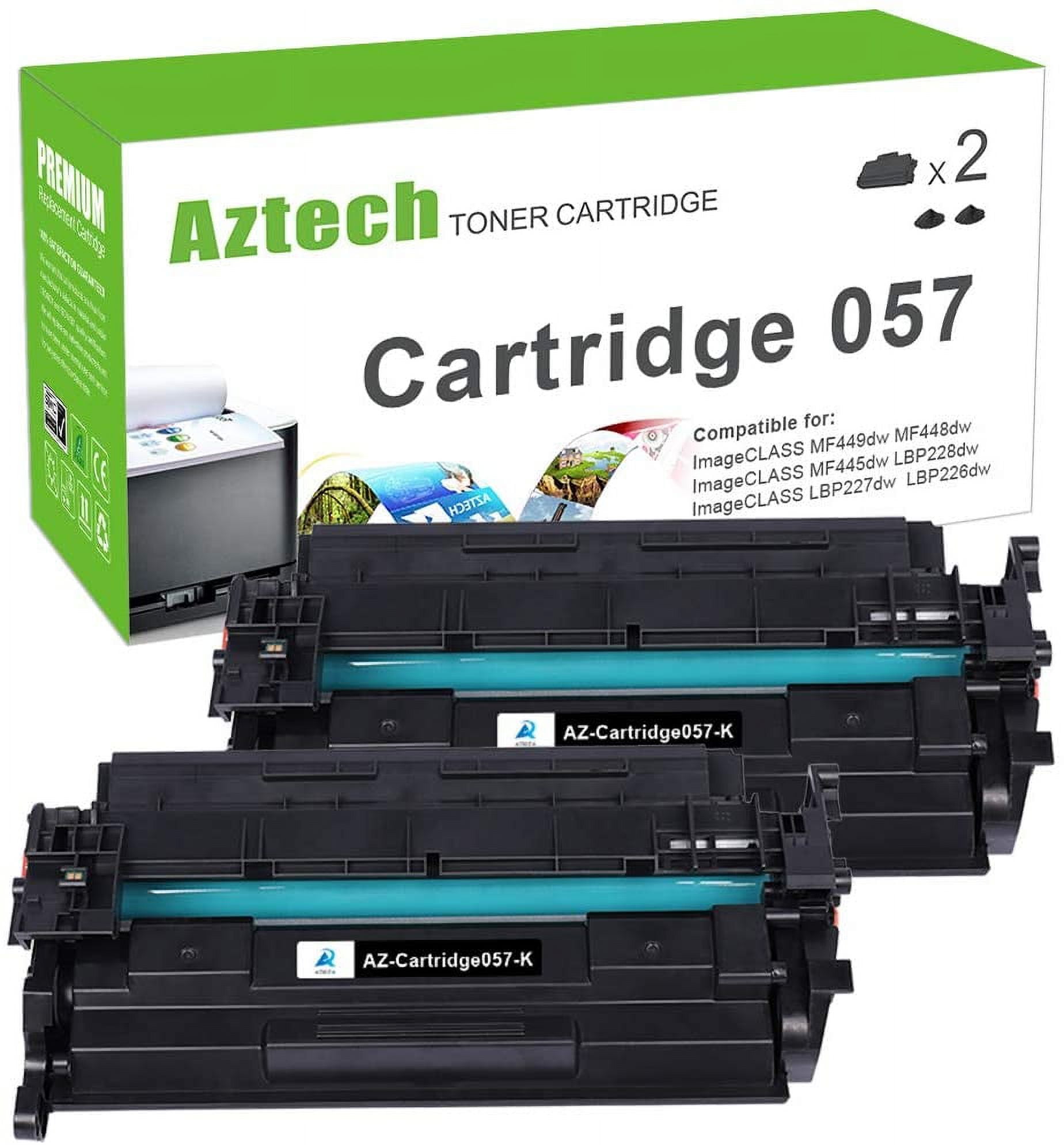 A Aztech 2-Pack Compatible for Canon 057 Toner Cartridge CRG-057 CRG ...