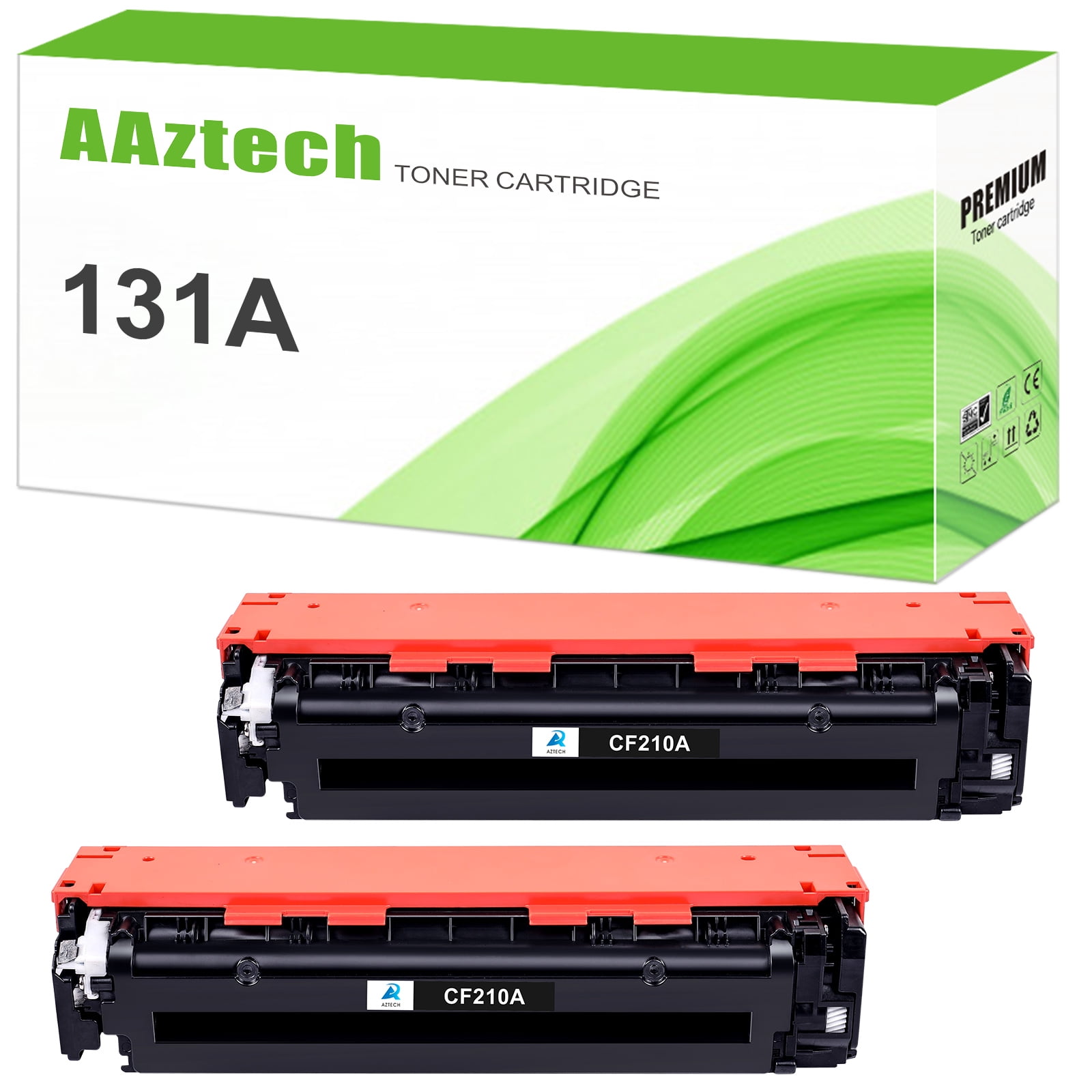 A Aztech 2-Pack Compatible Toner Cartridge for HP CF210A 131A LaserJet ...