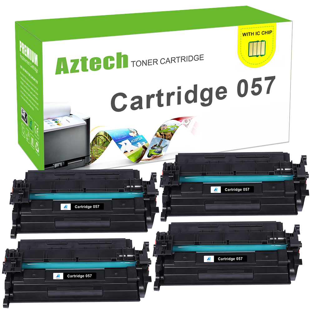 A Aztech 4-Pack Compatible for Canon 057 Toner Cartridge CRG-057 CRG ...