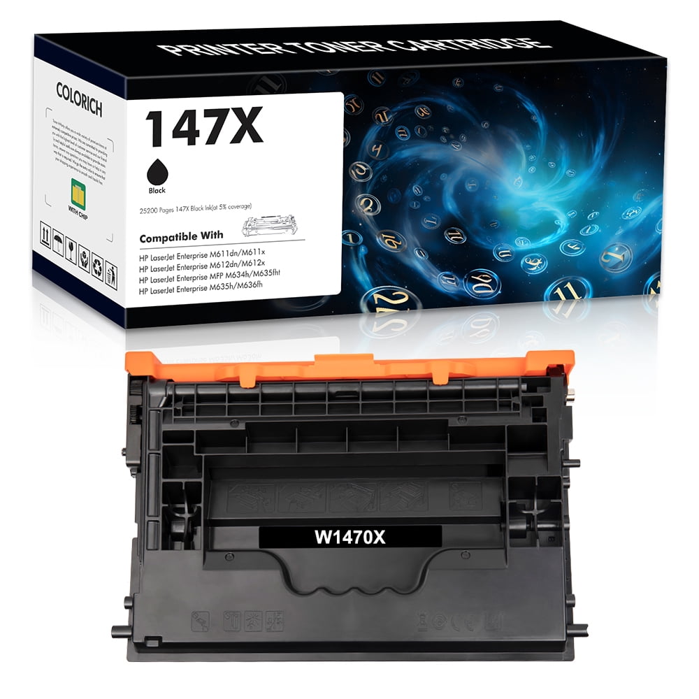 147X Black High-yield Toner Cartridge Compatible for HP 147A 147X W1470X HP LaserJet Enterprise ...
