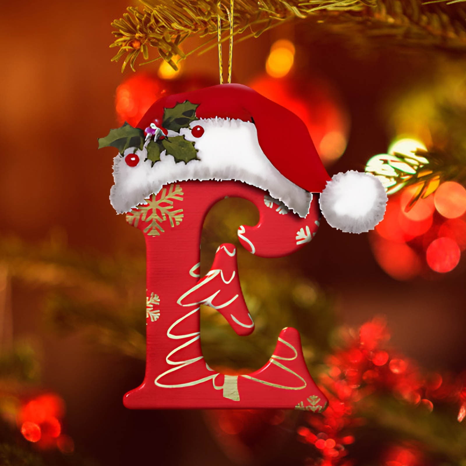 A,B,C,D,E,etc. 26 Letter Ornaments Christmas Tree Decoration ...