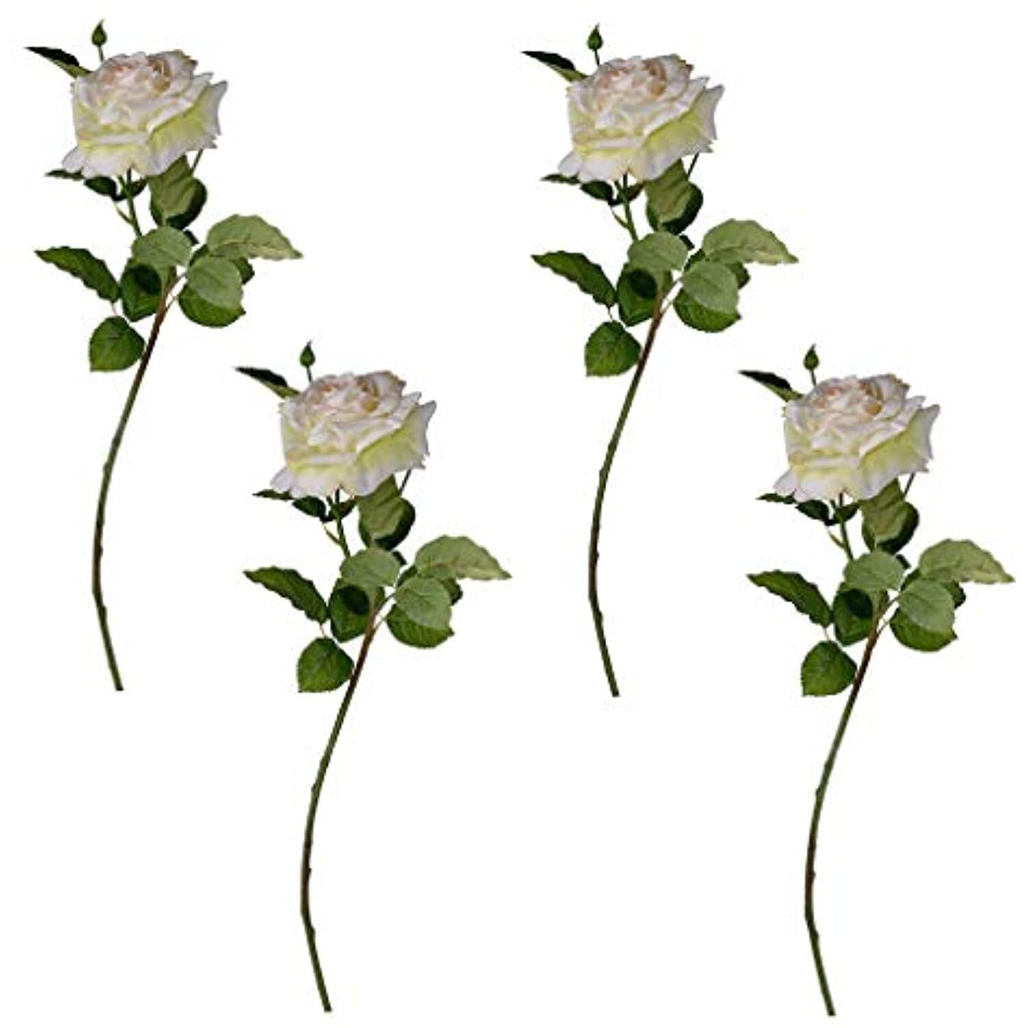 A&B Home 26" Real Touch Rose Stem, Cream-Color:Cream,Style:Botanical ...