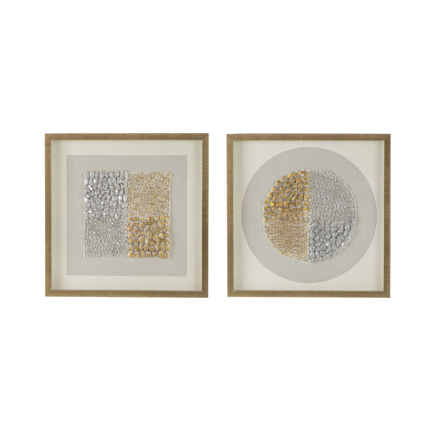 A&B Home Aurelia Shadow Box Wall Decor - Set of 2 - Silver/Gold/Clear ...
