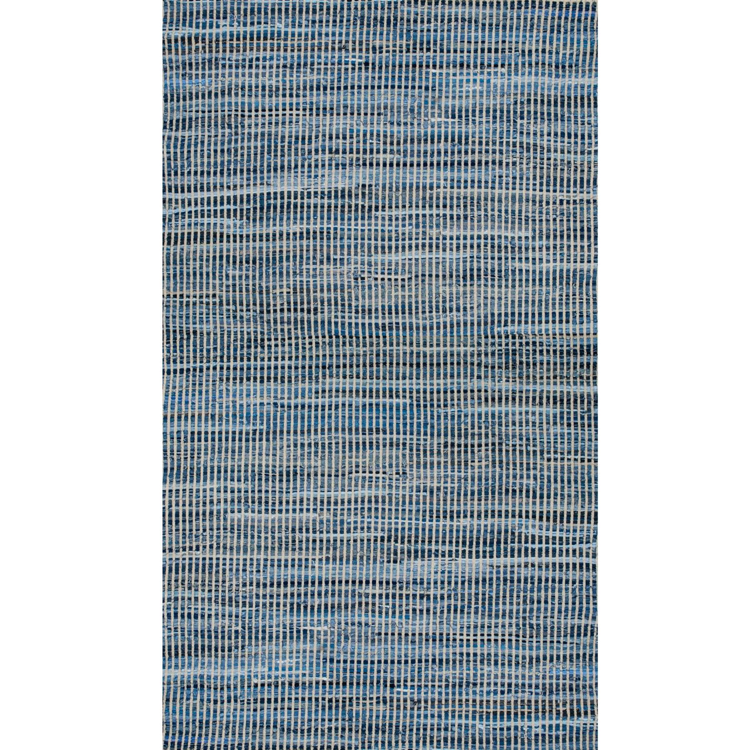 A&B Home Small Stripe Shuttle Weave Durrie with Hamming 96 x 120 ...