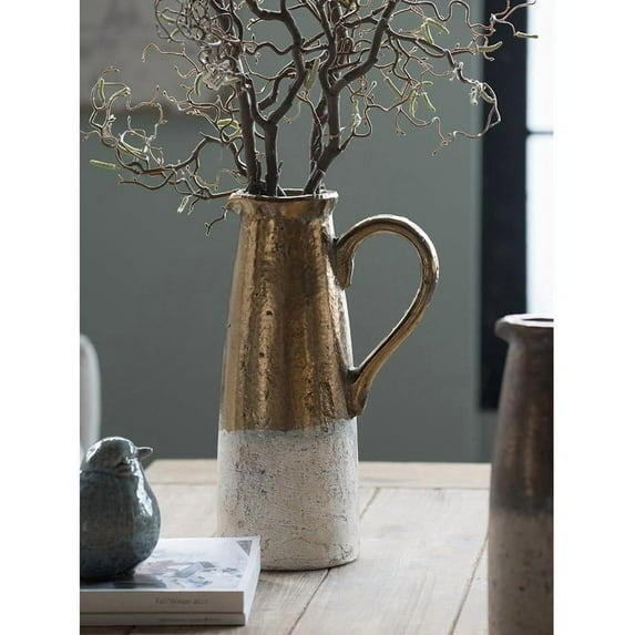 A&B Home Farmhouse Pitcher Vase - Decorative Candia Ceramic Flower ...