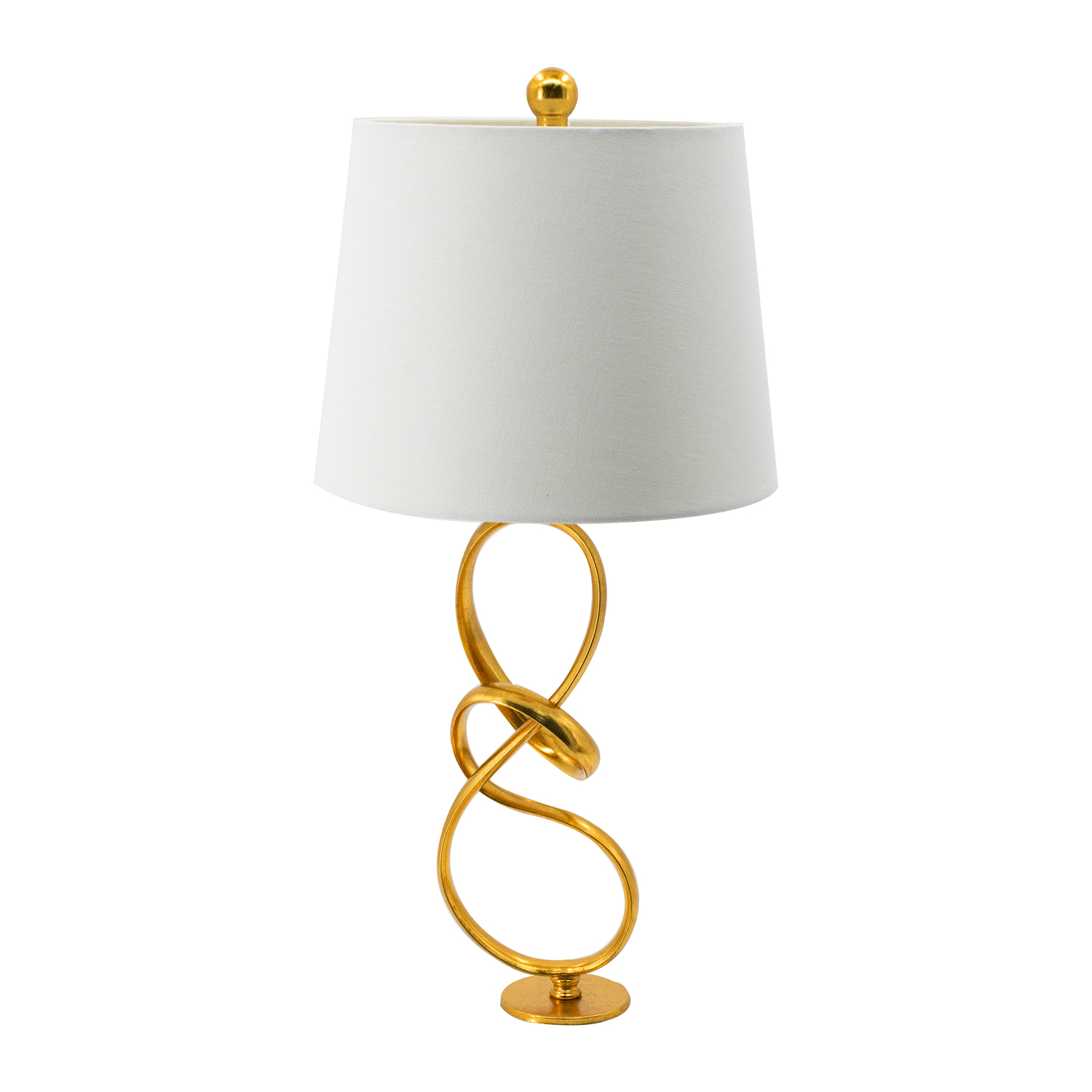 A&B Home Free Flowing Loop Table Lamp with Marble Base and Tapered ...