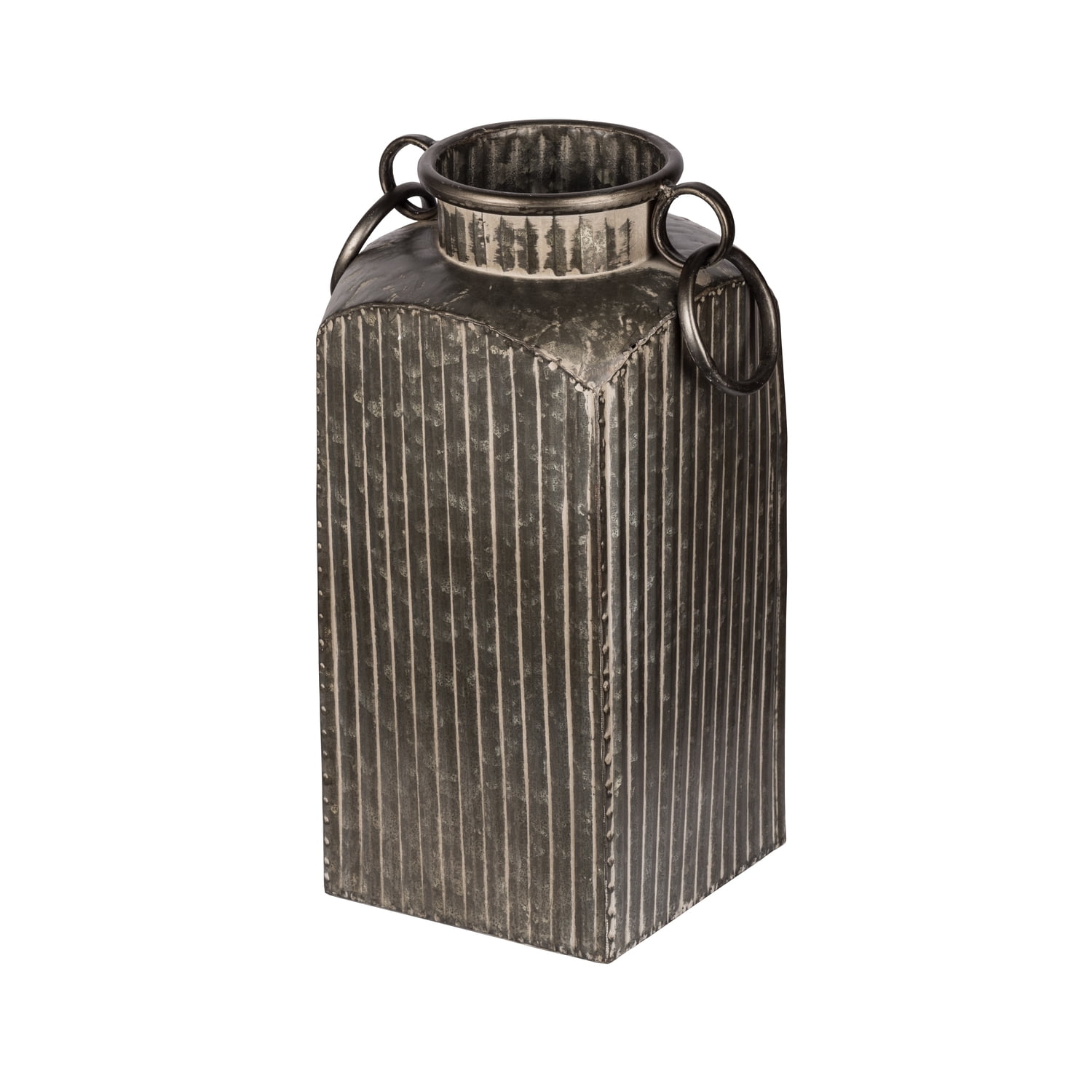 A&B Home Gray Metal Pot with Handles Tall - Walmart.com