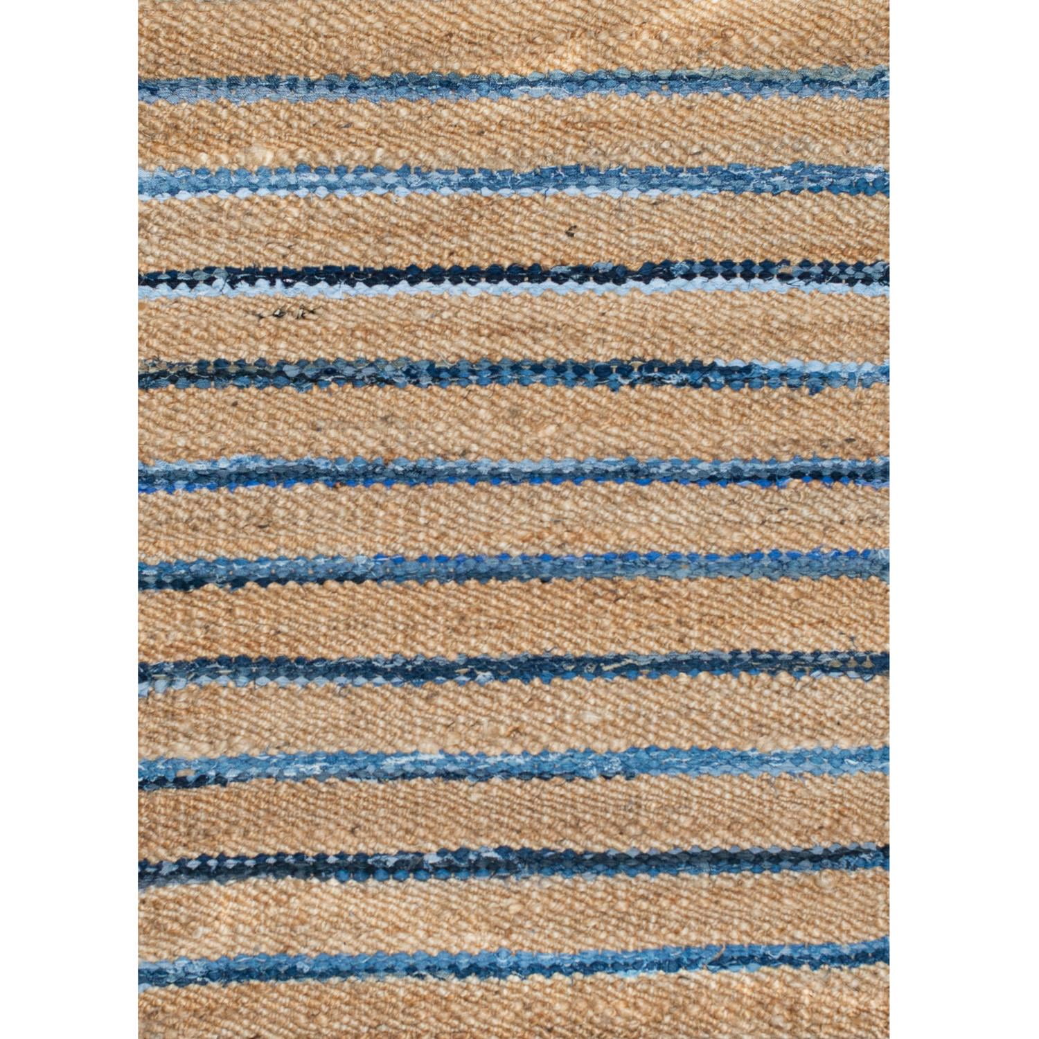 A&B Home Large Stripe Shuttle Weave Durrie with Hamming 24 x 36 ...