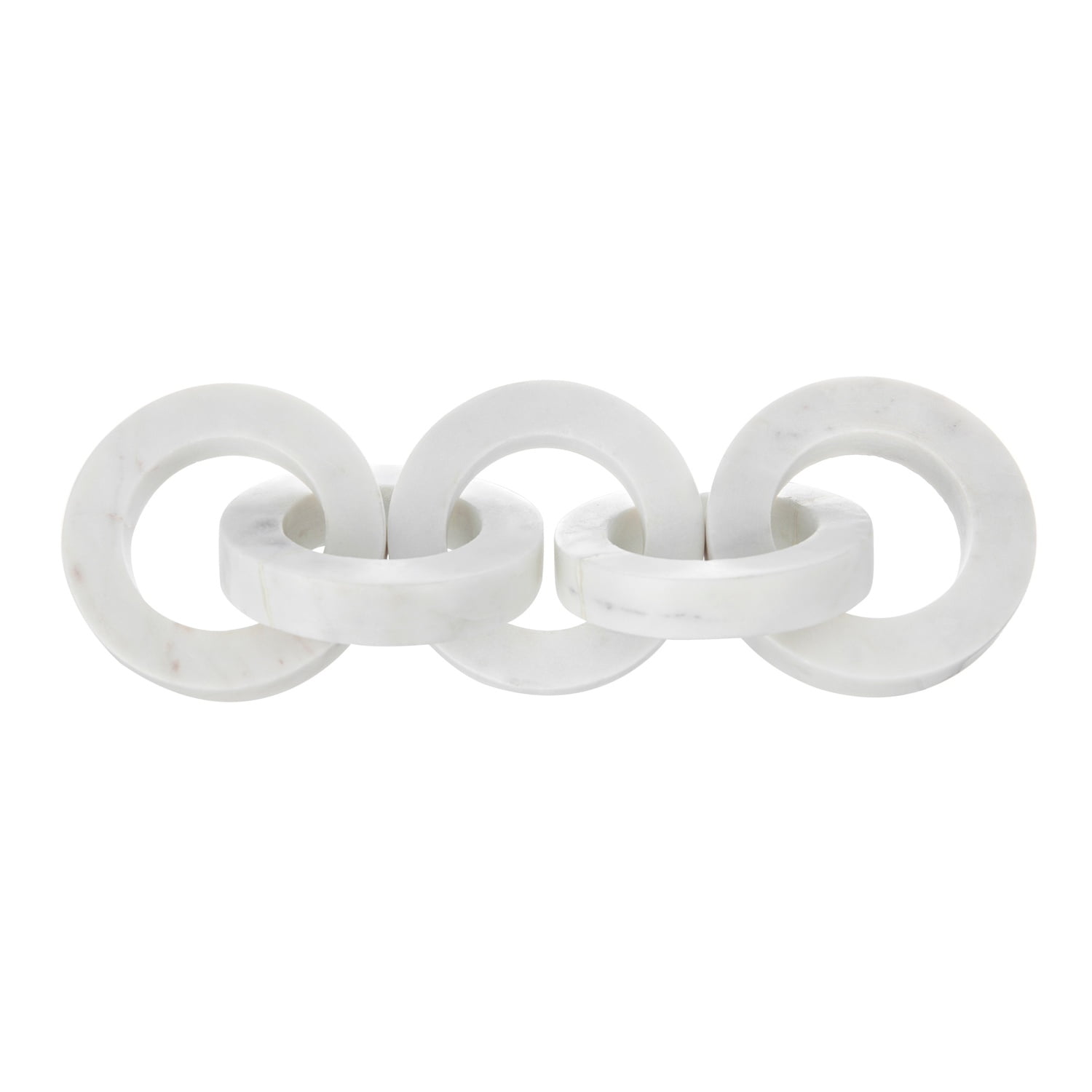 A&B Home Marble Decorative 5 Link Chain Sculpture, Tabletop Home Decor ...