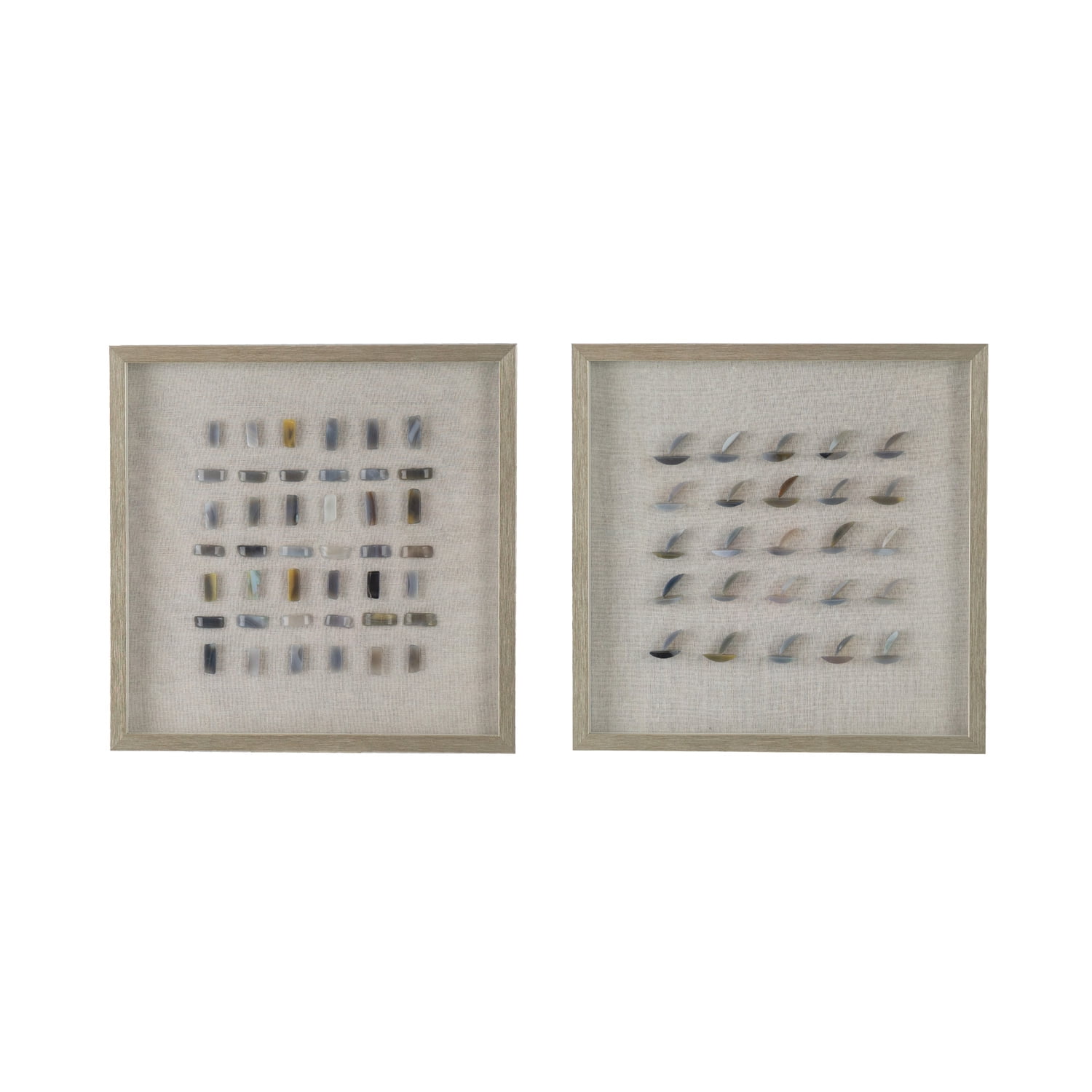 A&B Home Renata Shadow Box Wall Decor - Set of 2 - Grey/White - Walmart.com