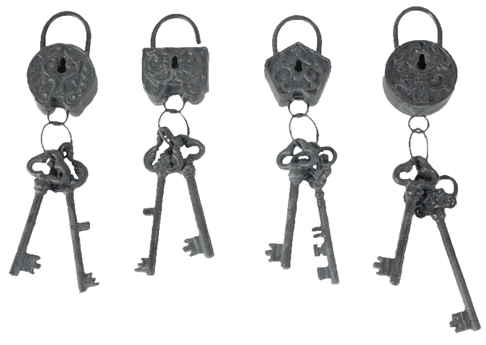 A&B Home Set of 4 Edmund Decorative Lock And Key Sets - Walmart.com