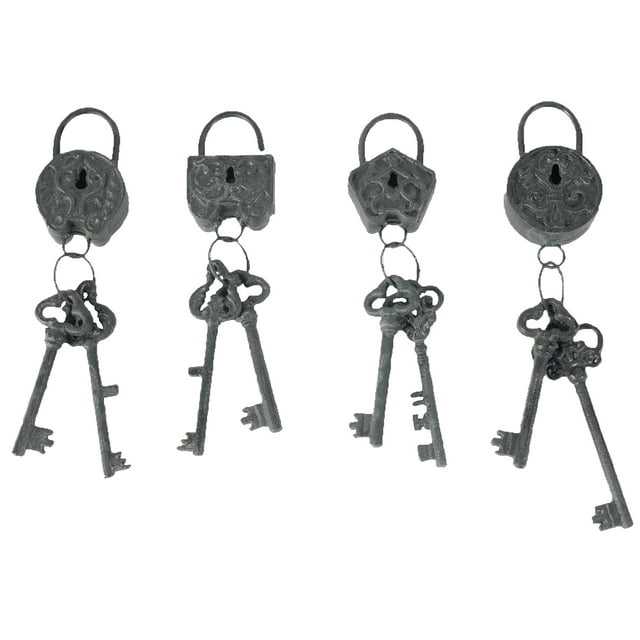 A&B Home Set of 4 Edmund Decorative Lock And Key Sets - Walmart.com