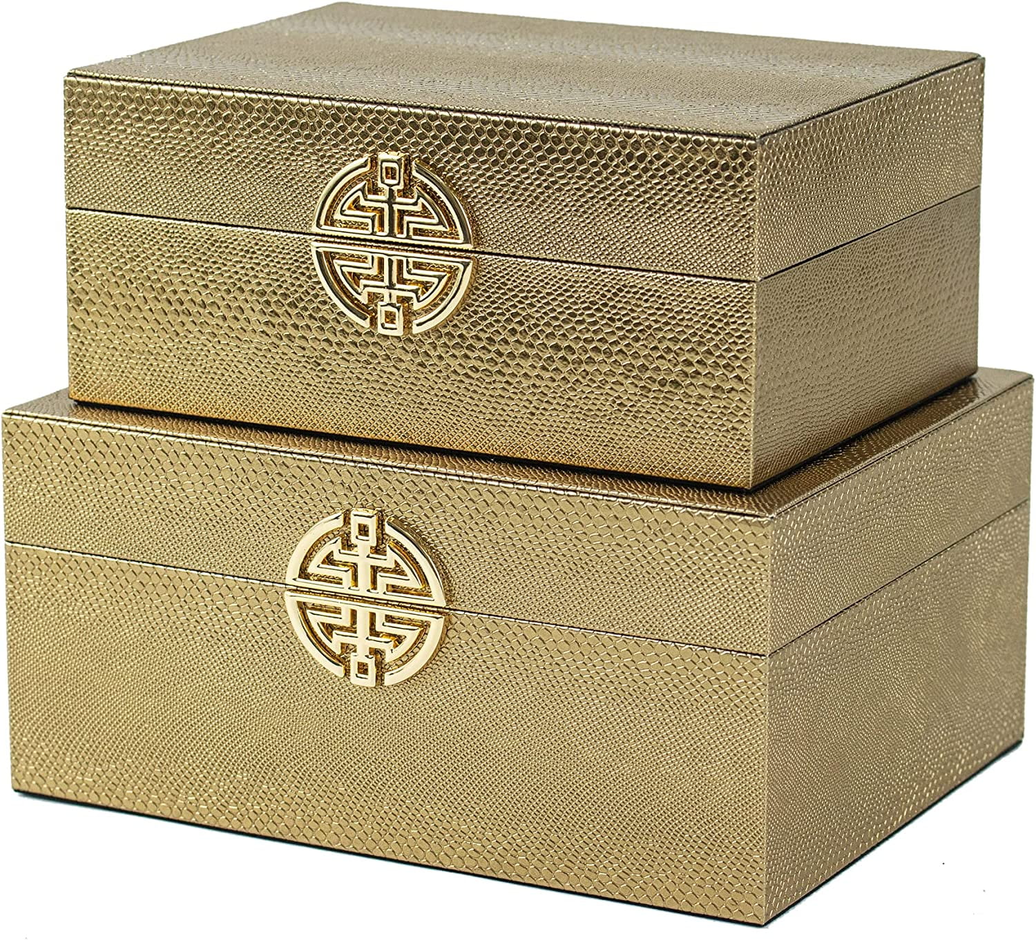 A&B Home Yasmeen Nesting Boxes - Set of 2 - Bronze/Gold - Walmart.com