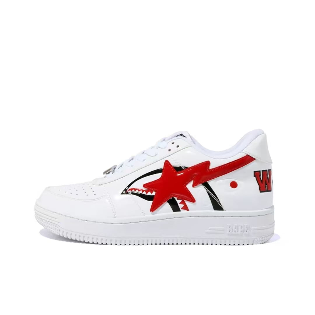 A BATHING APE Bape Sta Low Leather bathing ape bape sta low white for ...