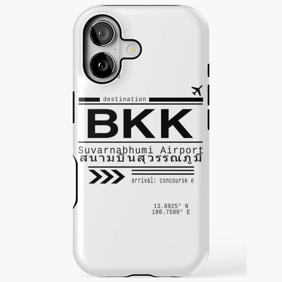 A BKK Bangkok Thailand Art Protective Case for iPhone 11 12 13 14 15 16 17 Pro Max - Walmart.com