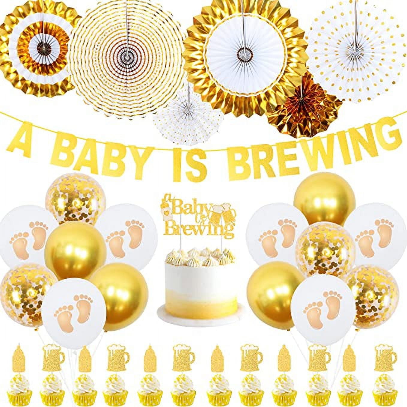 A Baby is Brewing Baby Shower Decorations Baby Brewing Banner Balloons ...
