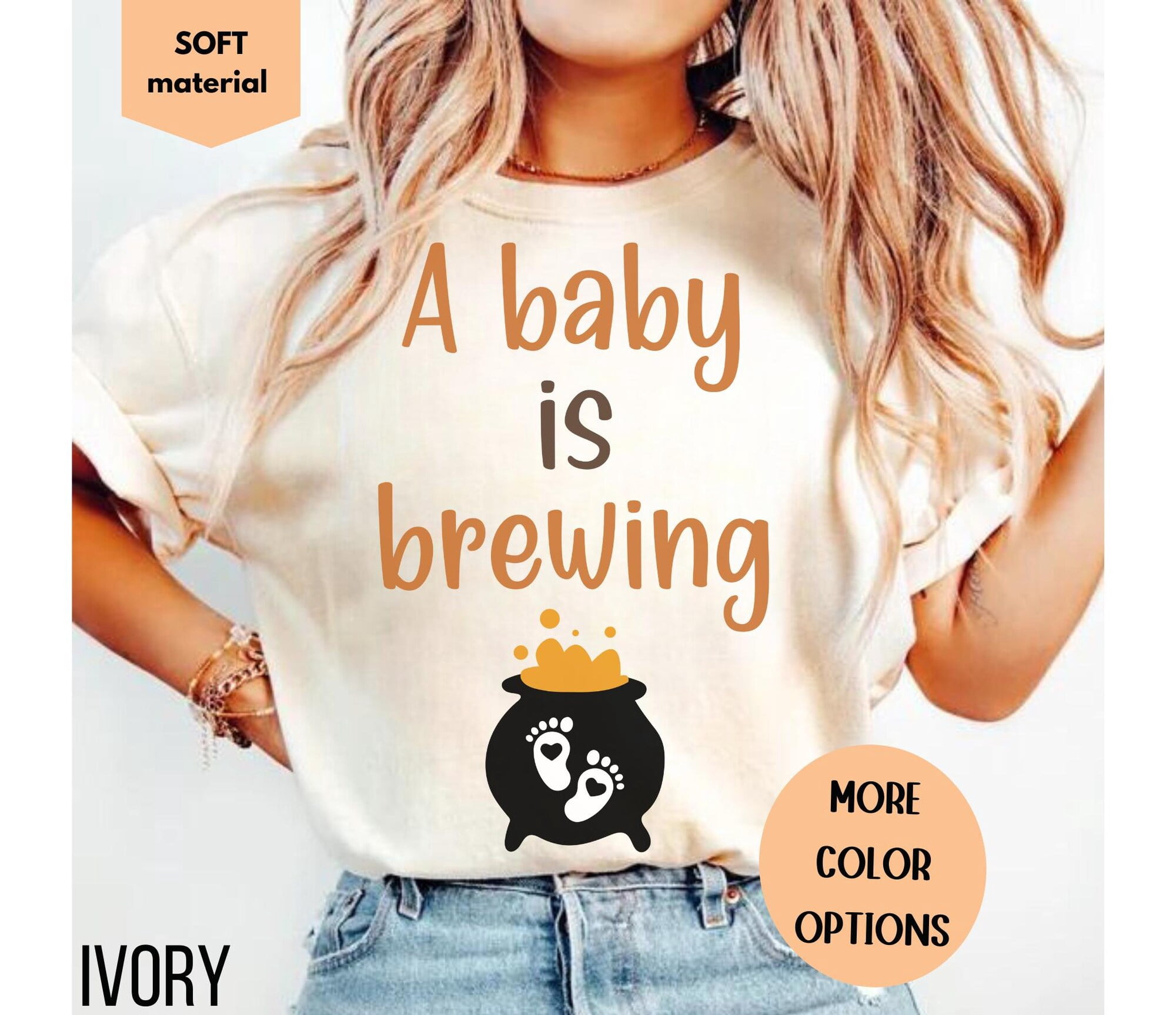 A Baby Is Brewing Halloween Pregnancy Shirt Fall Pregnancy Reveal Shirt ...