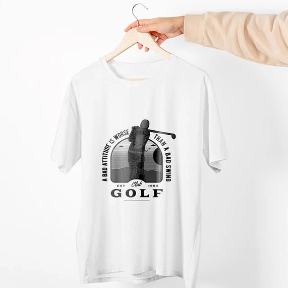 A Bad Attitude Is Worse Than A Bad Swing, Golf Saying, Dad T-Shirts ...
