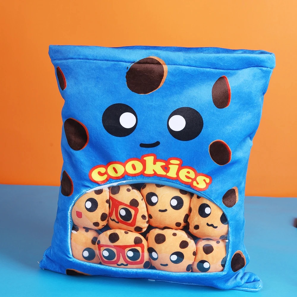 A Bag of Snacks Pillow Cookies Puffs Plush Toy Kids Child Birthday ...