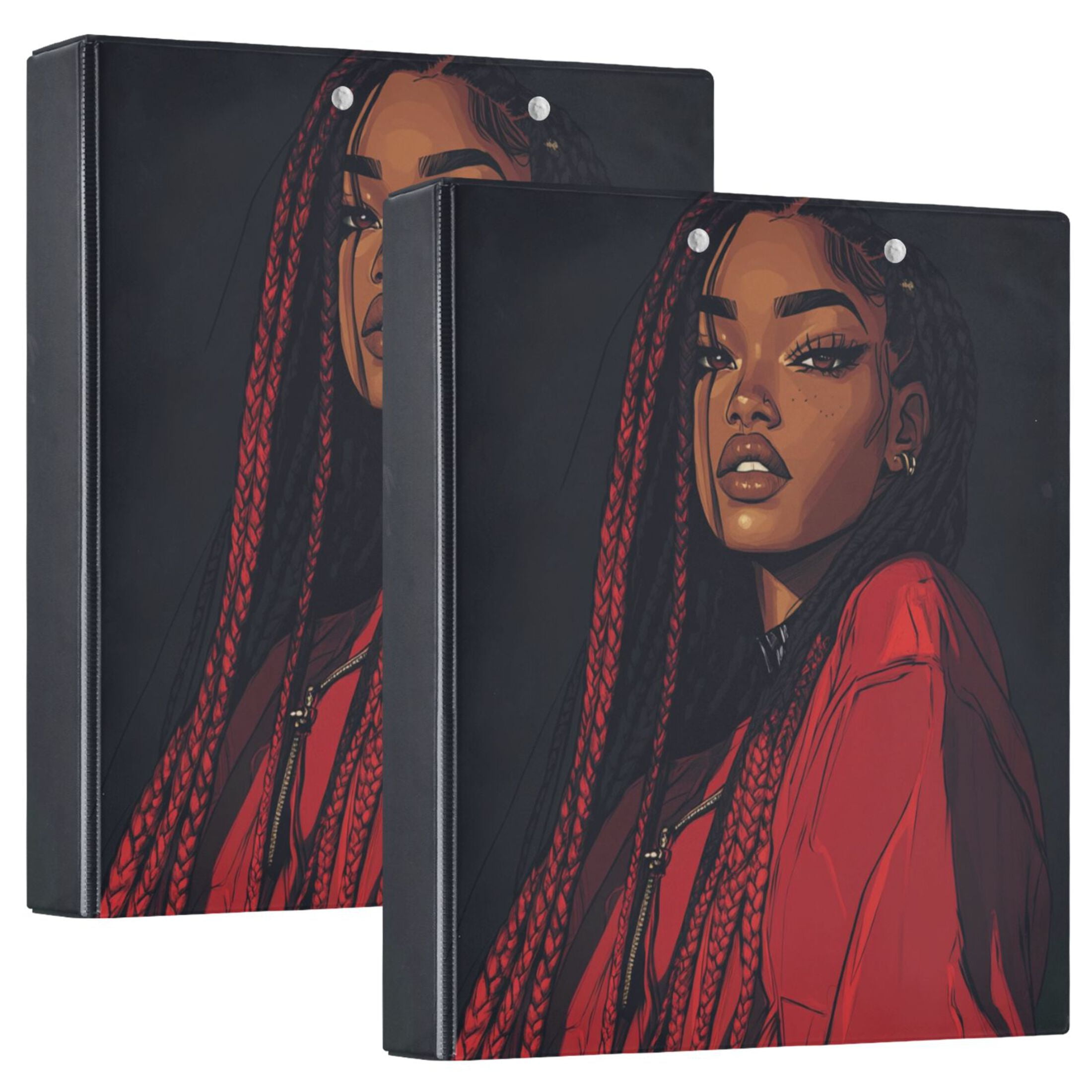 A Beautiful African Woman 3 Ring Hardcover Binders 1.5in Round Rings ...