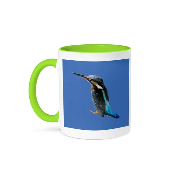 A Beautiful Diving Water Bird Vector, 11oz Two-Tone Green Mug - Walmart.com