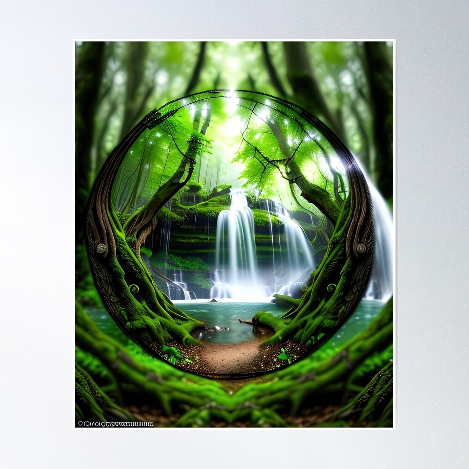 A Beautiful Lush Fairycore Elf Forest Scene Poster Wall Art, Modern ...
