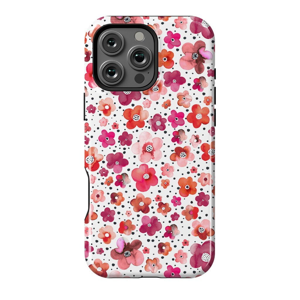 A Beautiful Naive Coral Flowers Dots Themed Botanical Tough Case for ...